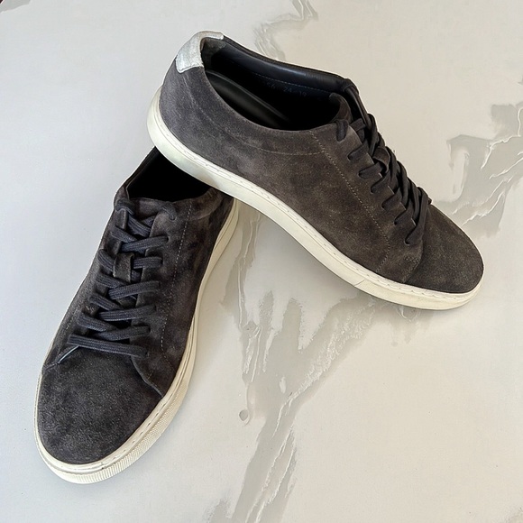 Allen Edmonds | Shoes | Allen Edmonds Canal Court Gray Suede Sneakers ...